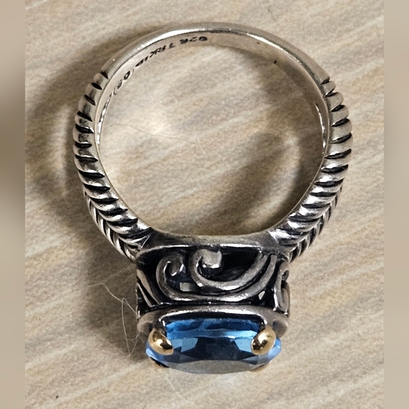 DS ID | Jewelry | Vintage Designer Ds Id Sterling Silver 8k Gold Blue ...